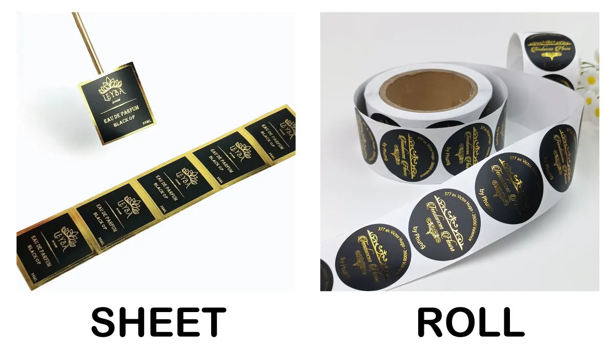 Luxury Gold Foil Logo Sticker - Custom Cosmetics Bottle Packing