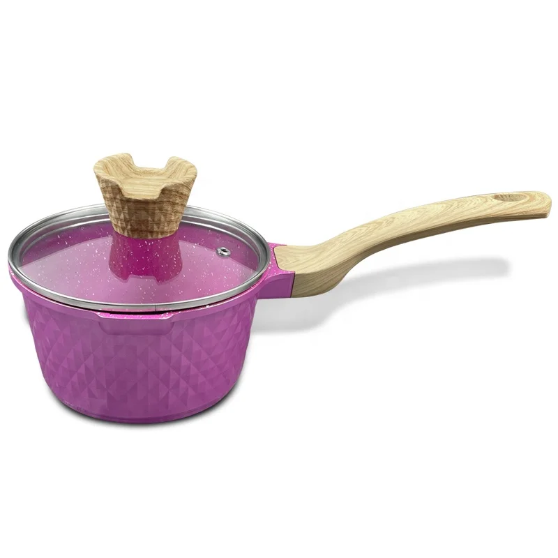Die Cast Aluminum Cookware Granit Coating Panela Nonstick Pink Diamond ...