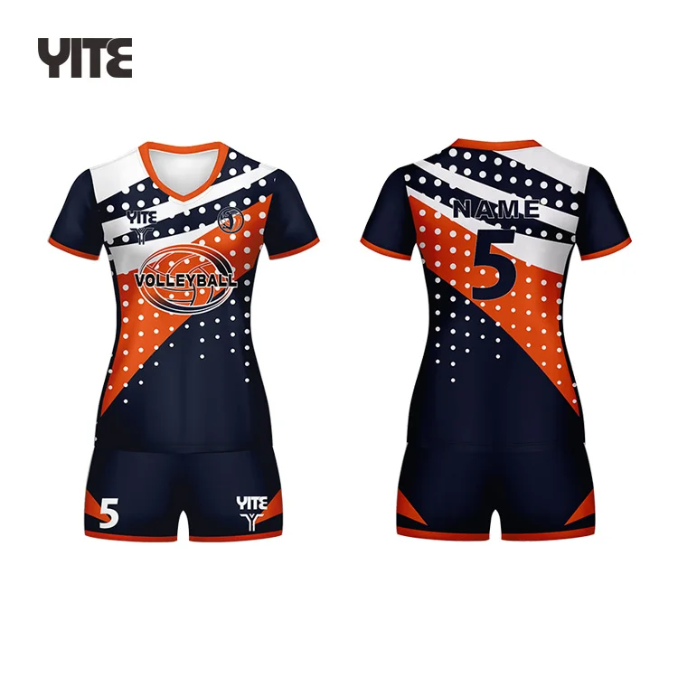 Custom Volleyball Uniform Design Full Sublimation Print 100% Polyester ...