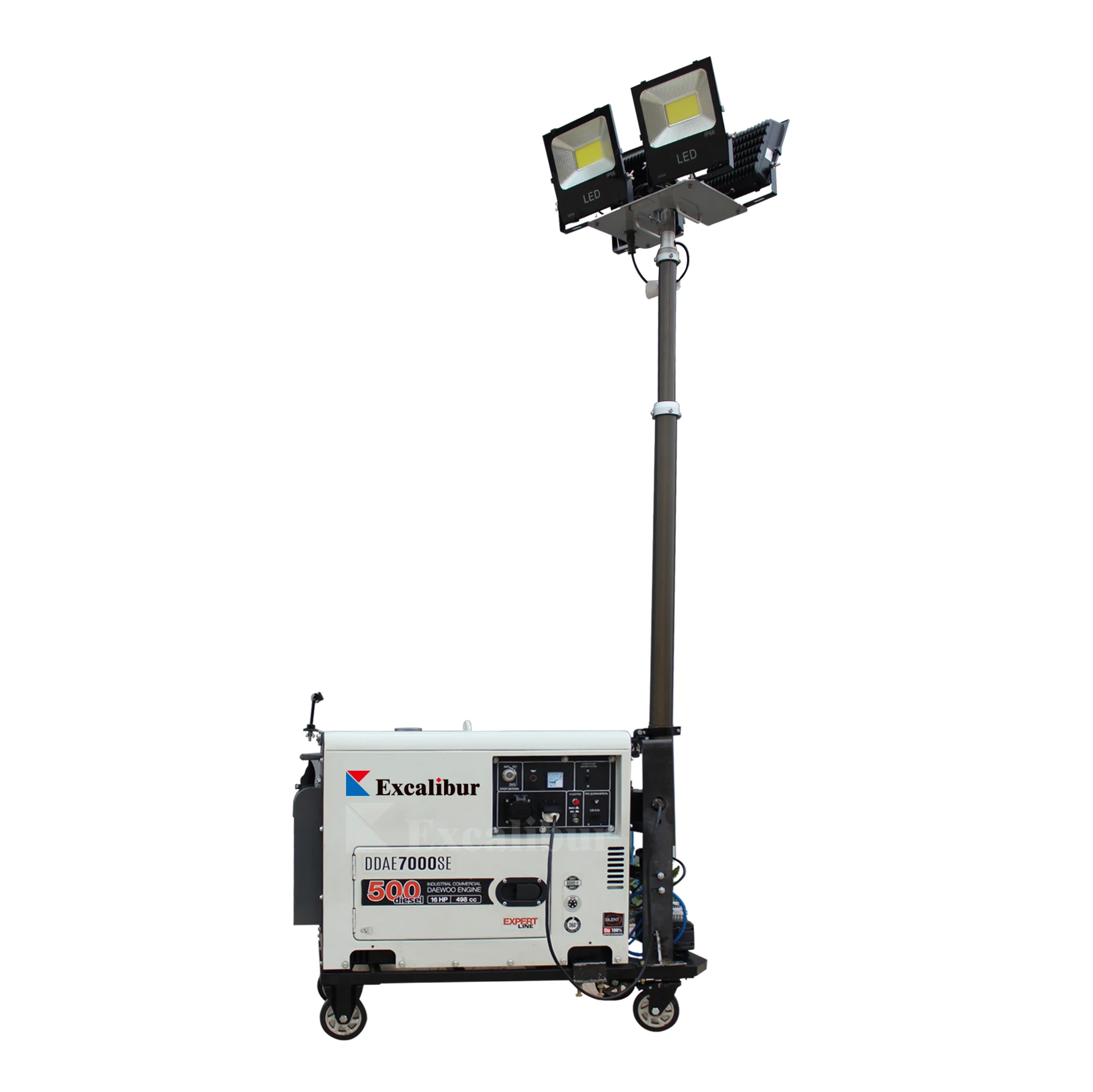 Excalibur Diesel Engine Generator Mobile Light Tower For Outdoors ...