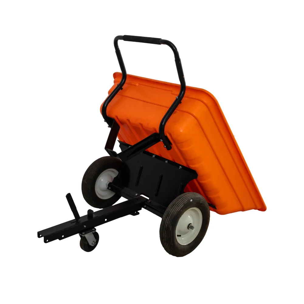 Heavy Duty Dump Cart Wheelbarrow Utility Wagon ATV Garden Trailer Two ...