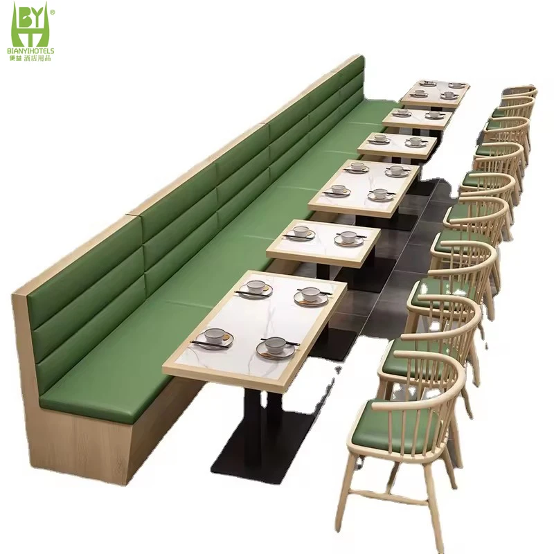 Custom 5 Star Modern Wooden Restaurant Booth Chair Table Furniture Set ...