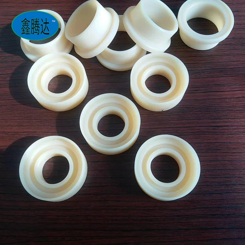 Custom Plastic Flanged Bushing / Nylon Bush/ Ptfe Sleeve Bushings - Buy ...