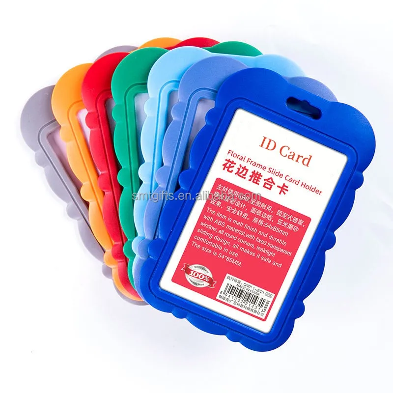 Vertical Hard Plastic Sliding Desgin Id Name Card Holder Customizable ...