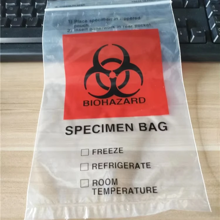 Transparent Laboratory Sample Bags With outside Pocket 6x9 2 mil 100 ...
