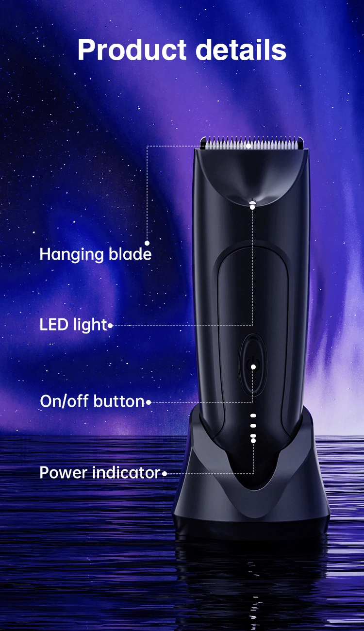 Waterproof Body Grooming Private Hair Electric Trimmer Machine Safety ...