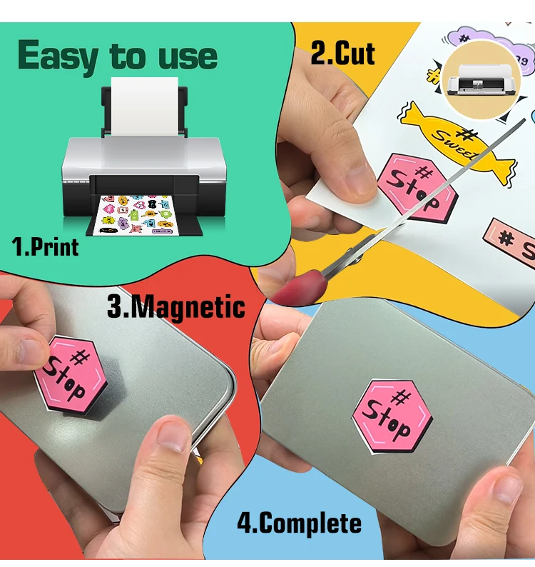 Magnet Paper Sheets A4 - Adhesive, Printable, and Magnetic