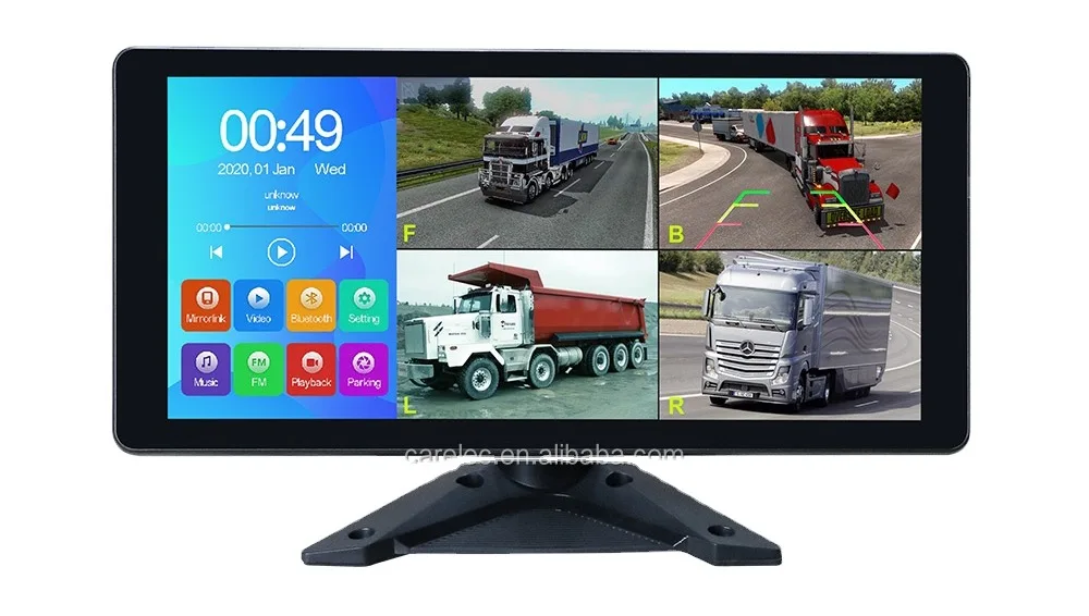 4ch Vehicle Split Monitor System Truck 1080p Ahd Camera 10.36 Inch ...