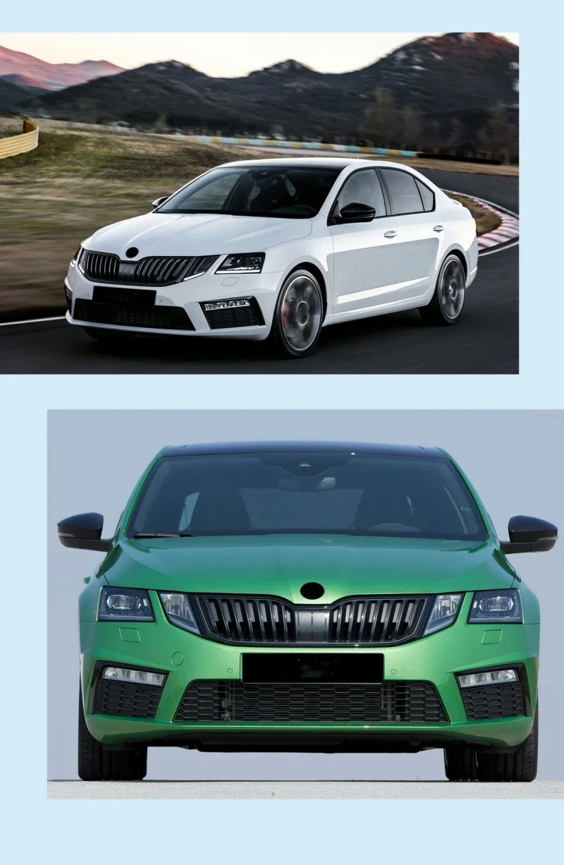 Body Kit Front Bumper Grill Trim Headlight Assembly Suitable For Skoda ...