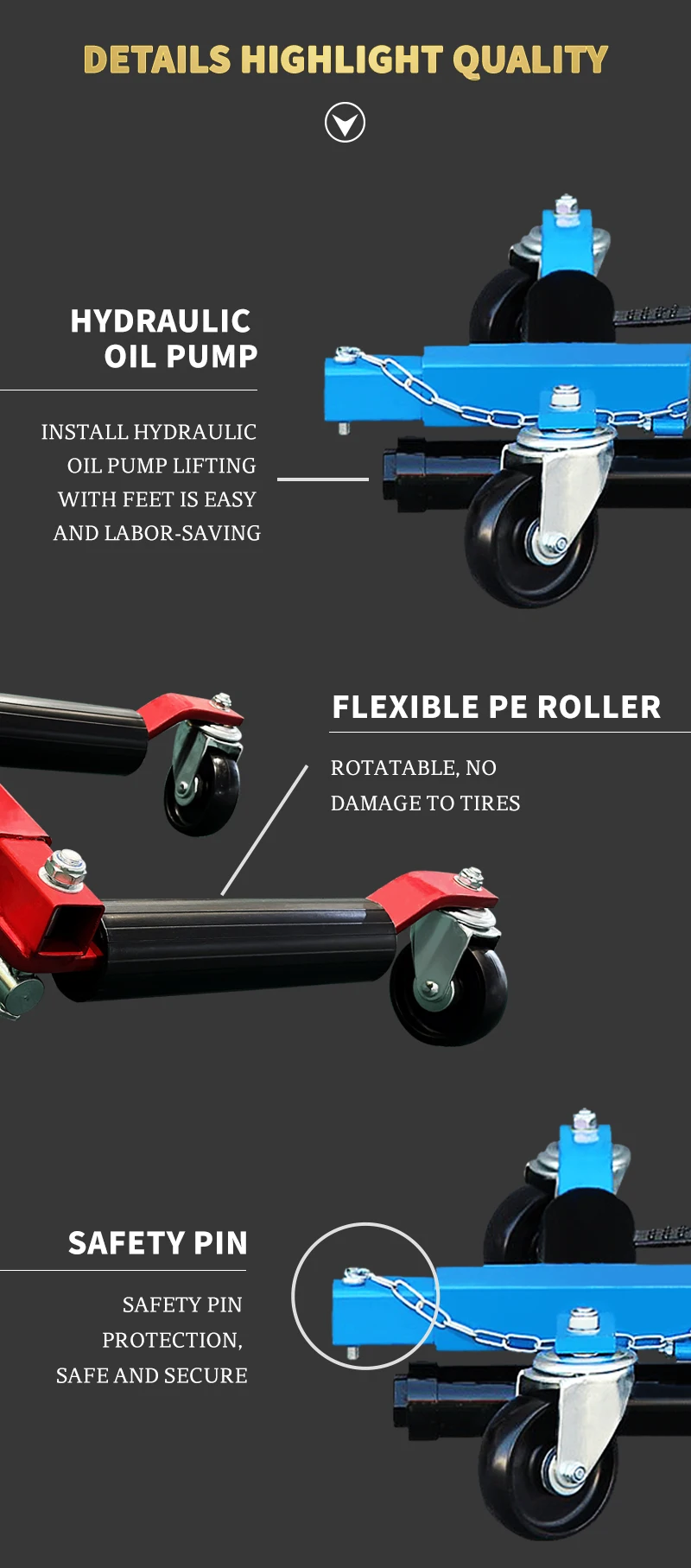 Portable Tire Lift Car Move Positioning Dragway Tools Moving Position ...