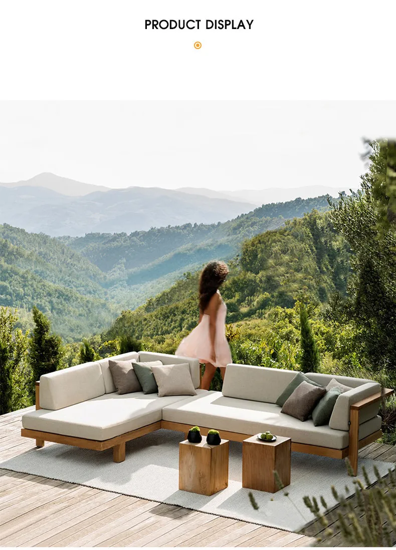 Modern Teak Wooden Lounge - Perfect for Outdoor Spaces