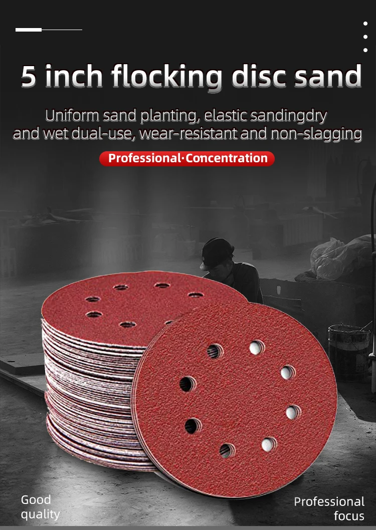 125mm Non Porous Orbital Sanding Discs Abrasive Sand Disc Aluminum ...
