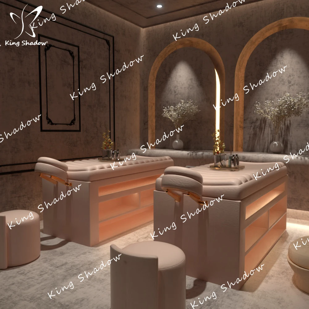 Modern Bed SPA Wood Frames Massage Body Care Spa Beauty Salon Massage ...