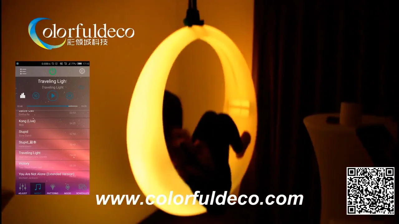 16 Colors Rgb Plastic Glowing Led Hammocks For Kids Indoor Light Up ...