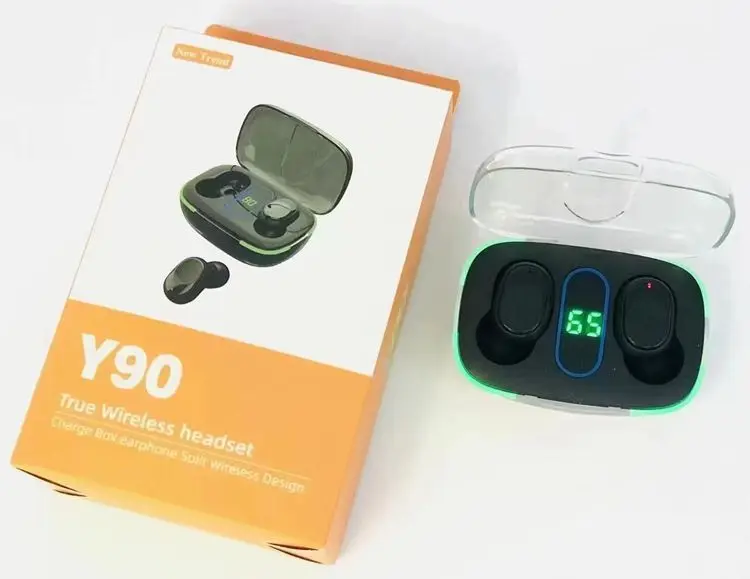 2023 New Mini Headset Y90 Tws Ear Buds Low Latency Audifonos Led ...