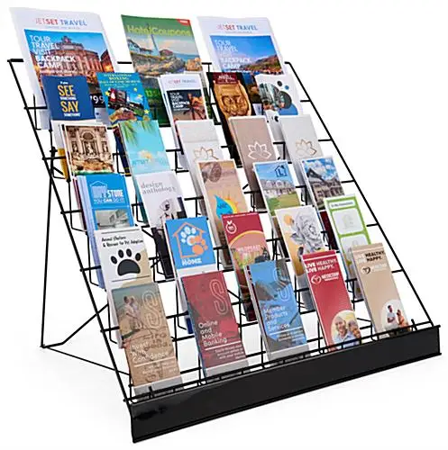 6-tiered Wire Literature Rack For 4-in & 8.5-in Tabletop Header Folding ...