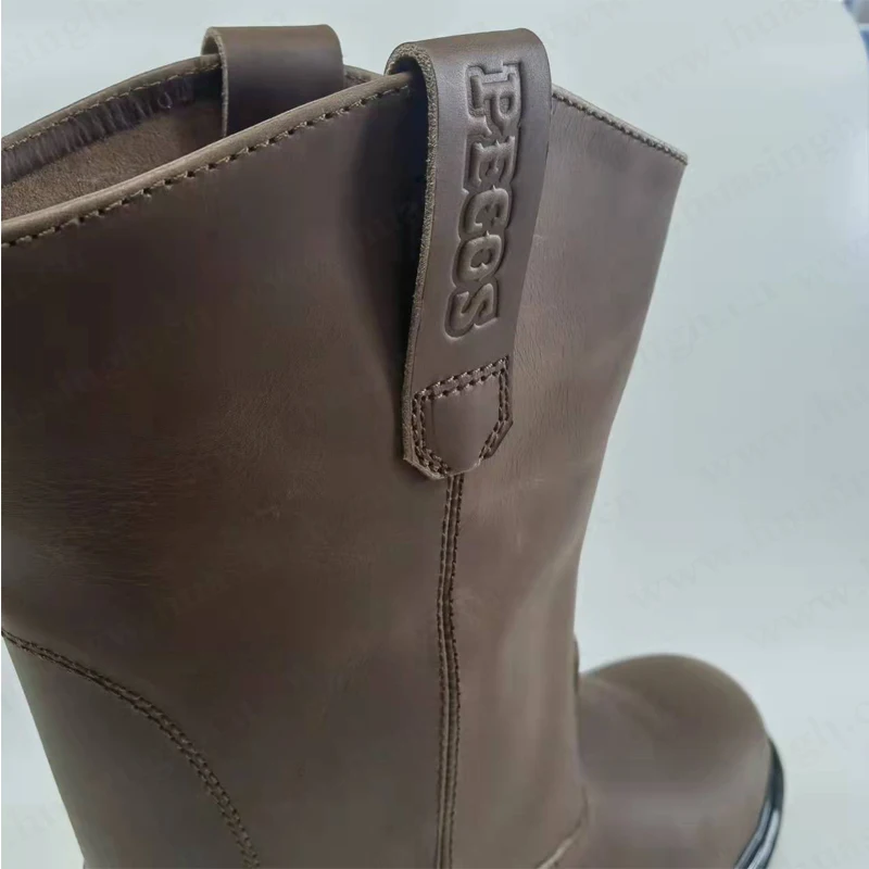 Cmh,High Cut Crazy Horse Leather Upper Safety Boots For Men Mining ...