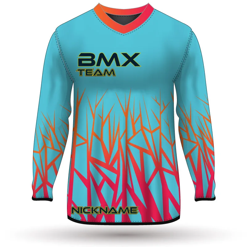 Custom BMX Uniform Designs - Long Sleeve Sublimated Jersey