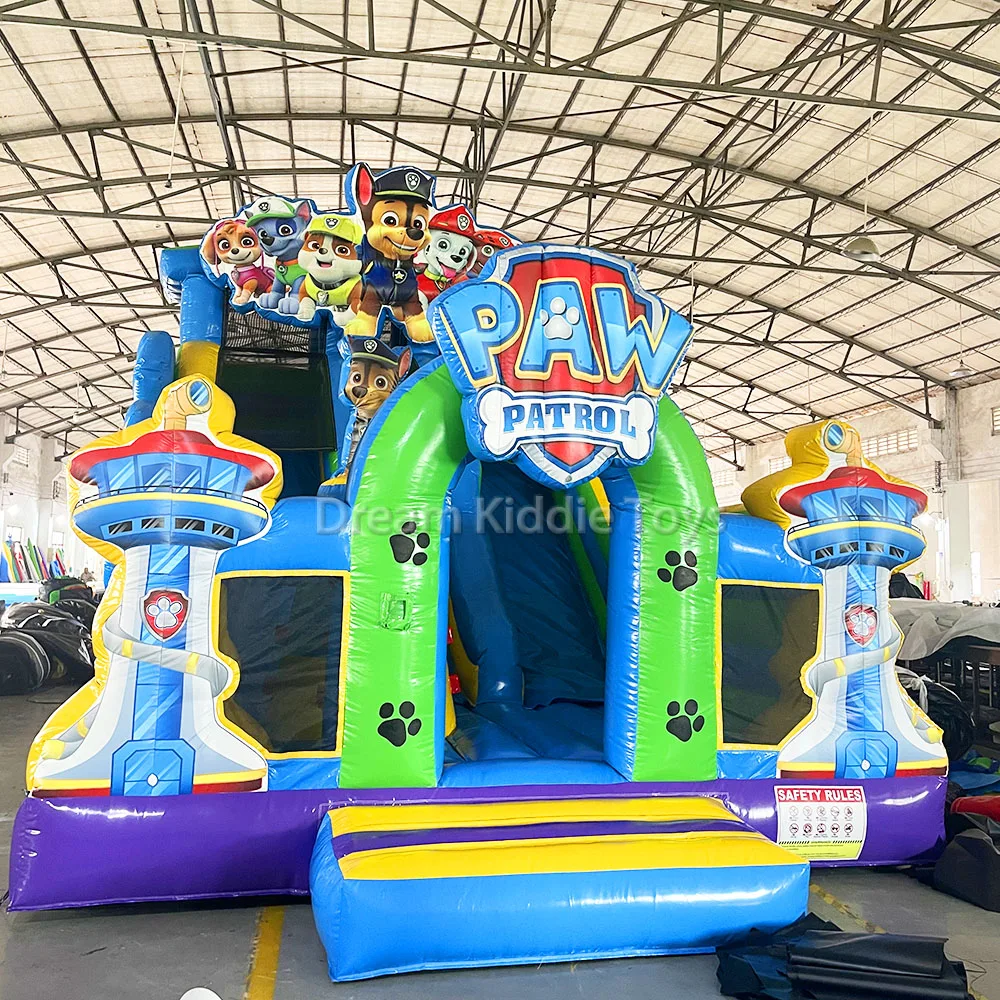 PVC Vinyl Dog Paw Inflatable Castle - Fun Outdoor Bouncer