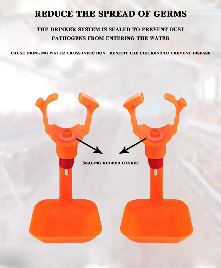 Farm & Ranch Plastic Chicken Waterer Nipple Drinker Cups Poultry Drip ...