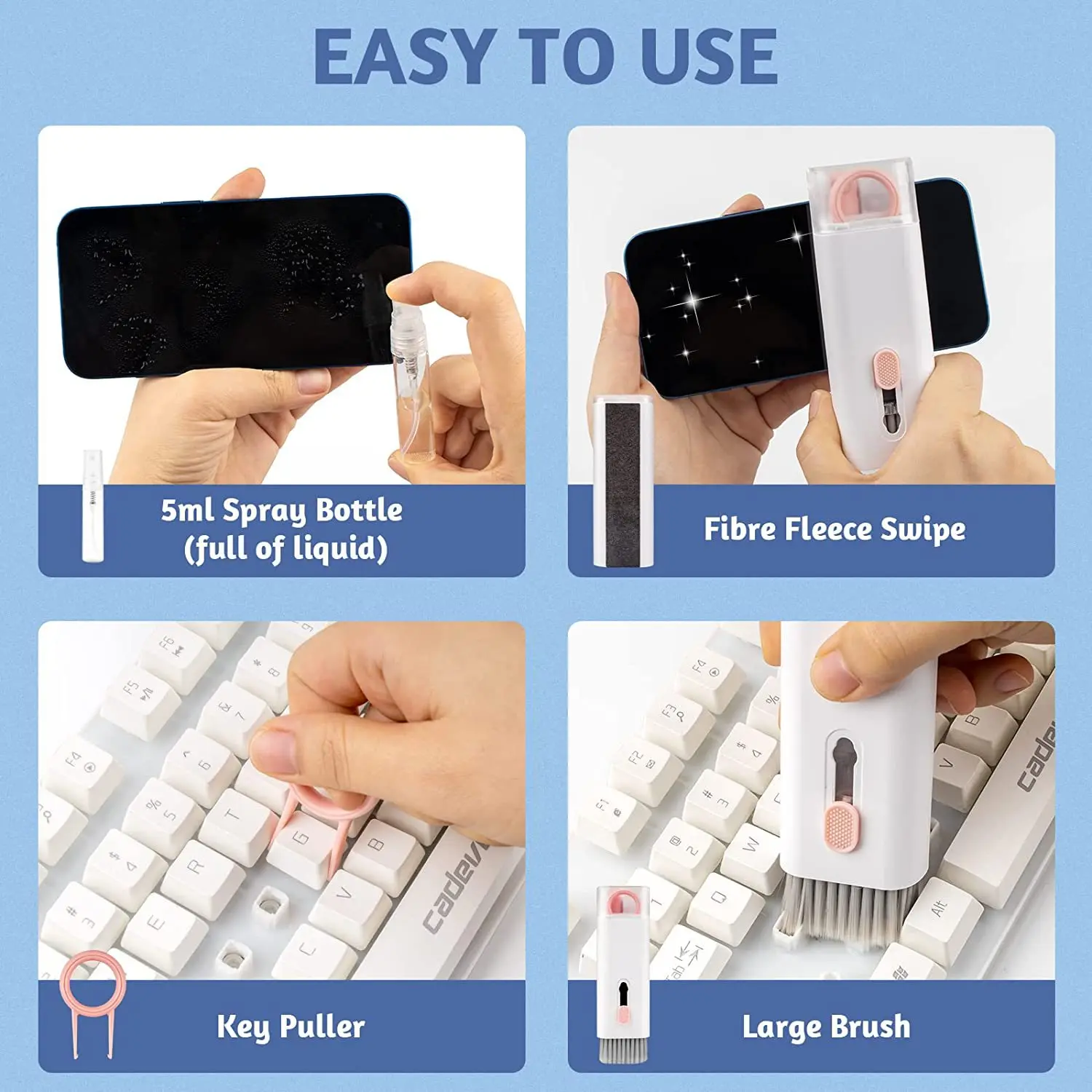 Ds1283 7 in 1 Computer Phone Cleaning Set - Eco-friendly