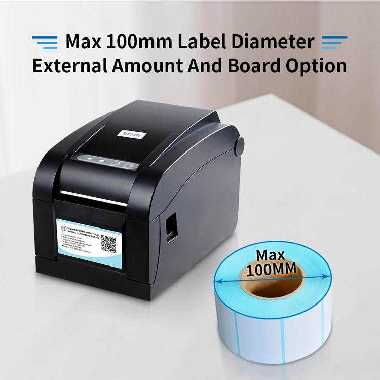 Xprinter XP-350B - Compact Thermal Label Printer with Bluetooth
