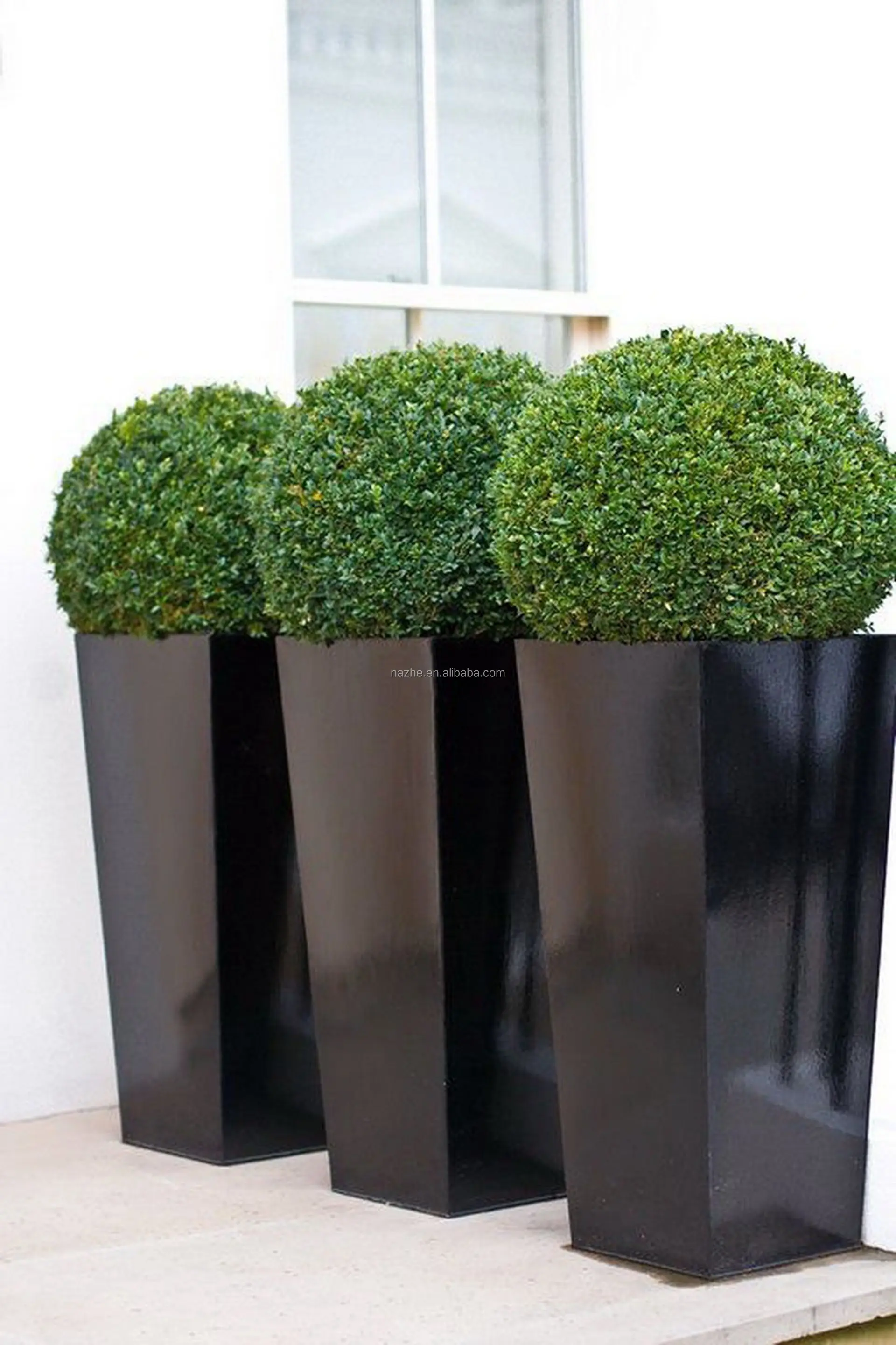 Outdoor Plant Trapezoid Suit Artificial Garden Plant Glass Flowerpot In ...