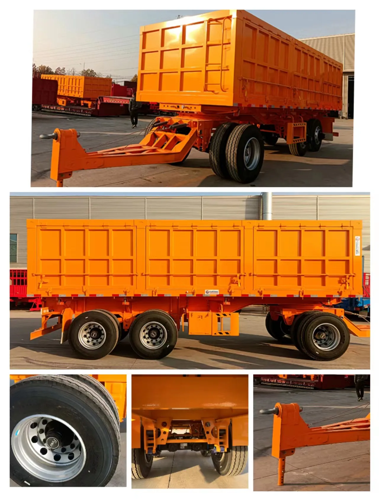 Factory Direct Sale Two Axles Hydraulic Dumper Side Dump Tipper Truck ...
