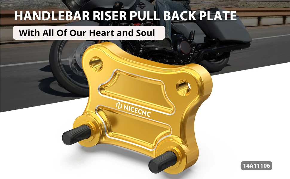 Nicecnc 2-1/2" Pull Back Plate Riser for Harley Street Glide