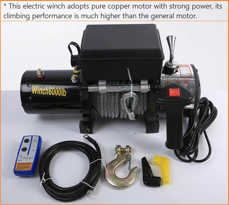 Custom 24v 12v Electric Cable Winches - 6000lbs to 15000lbs