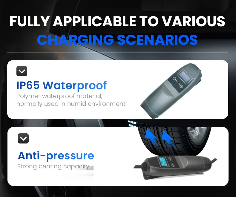 16a 32a Ac Type 2 7kw Portable Ev Charger Station With Schuko