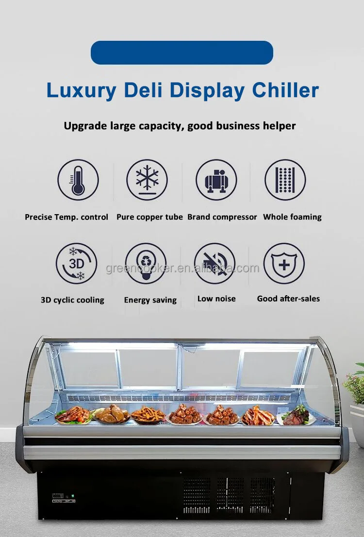 Supermarket Deli Fridge Pastry Chiller Food Warmer Counter
