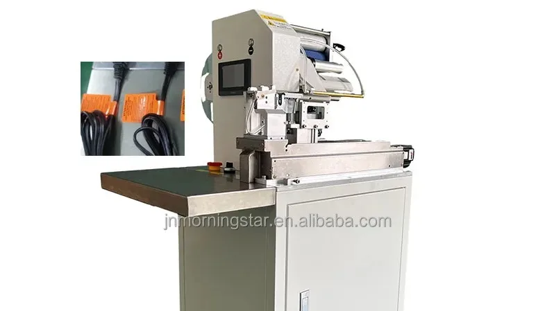 Tube Electric Cable Wire Circumferential Folding Label Sticker Labeler ...