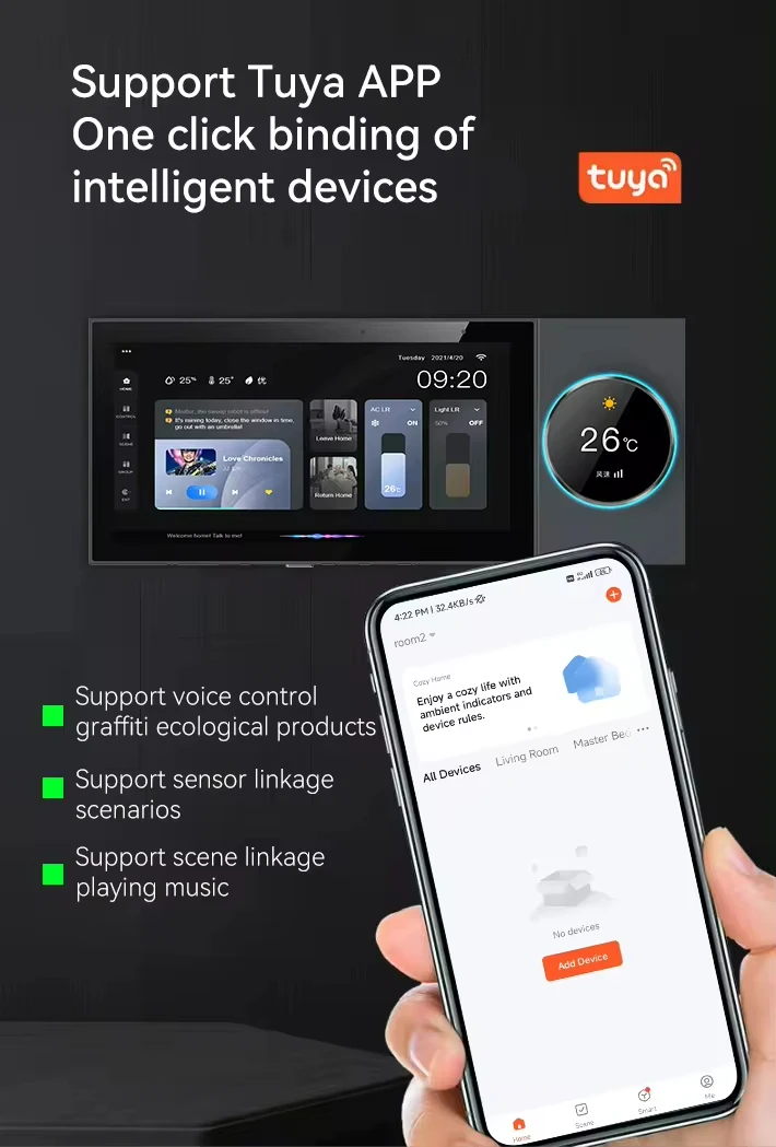 Smart Home Touch Screen Automation - Multi-Functional Control