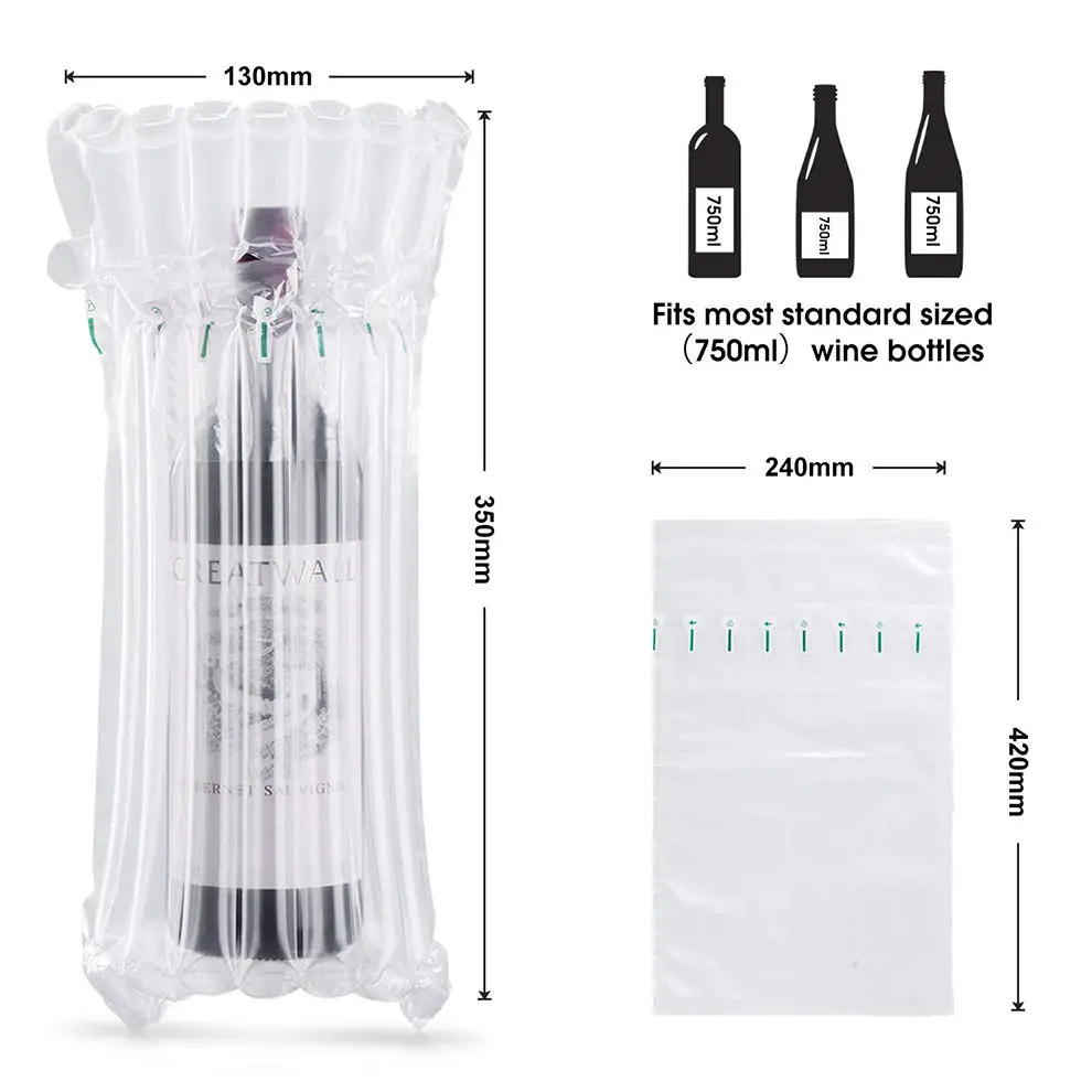 Transparent Inflatable Packaging Air Column Bag Cushion Wrap Wine ...