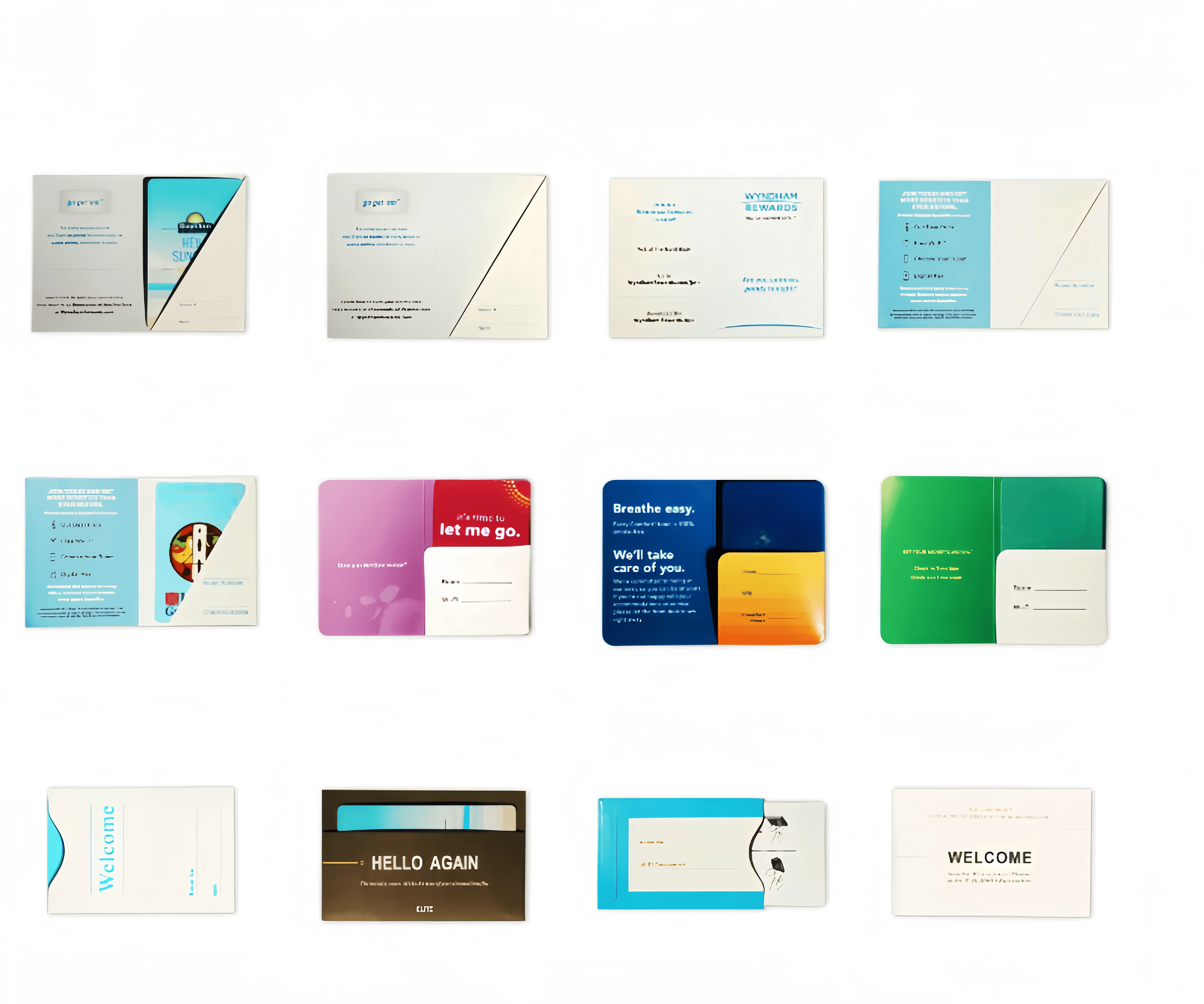 Custom Printed Card Holder Hotel Key Card Sleeve Paper Business ...