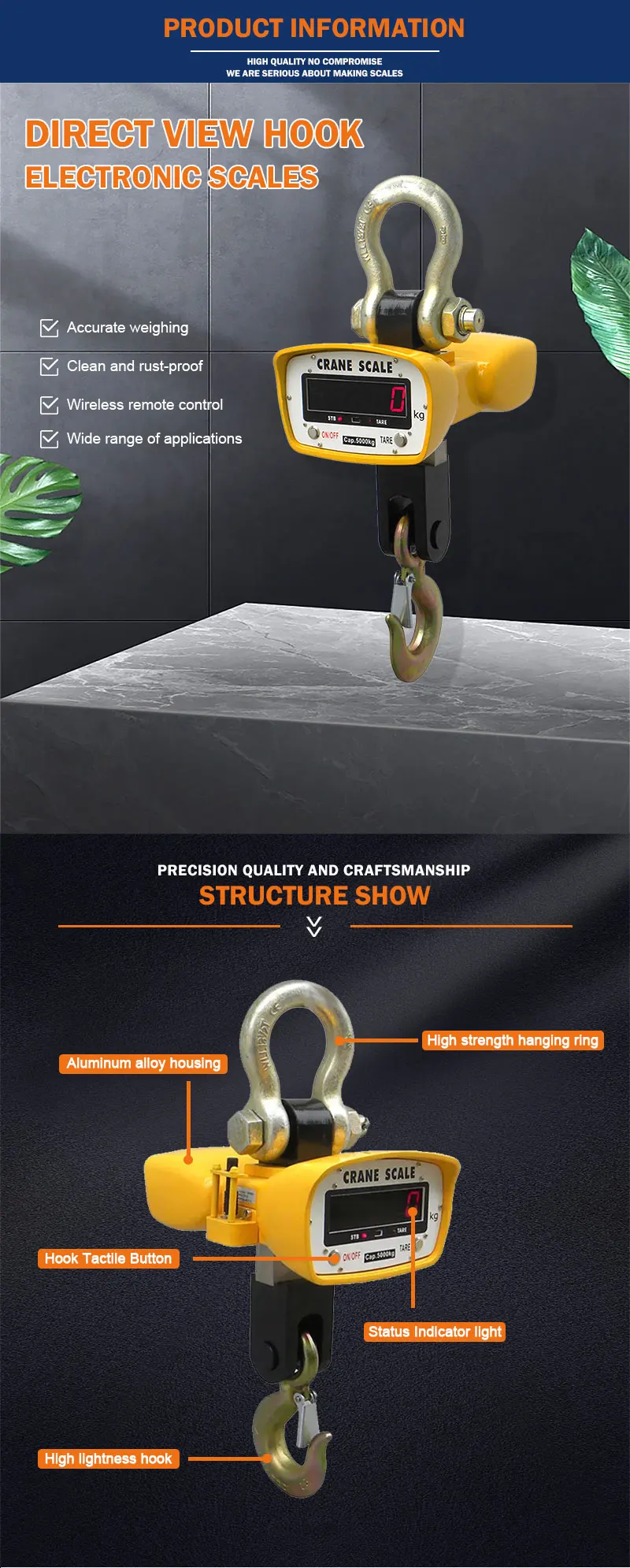 HK-SW Crane Scale - Precision and Connectivity Redefined