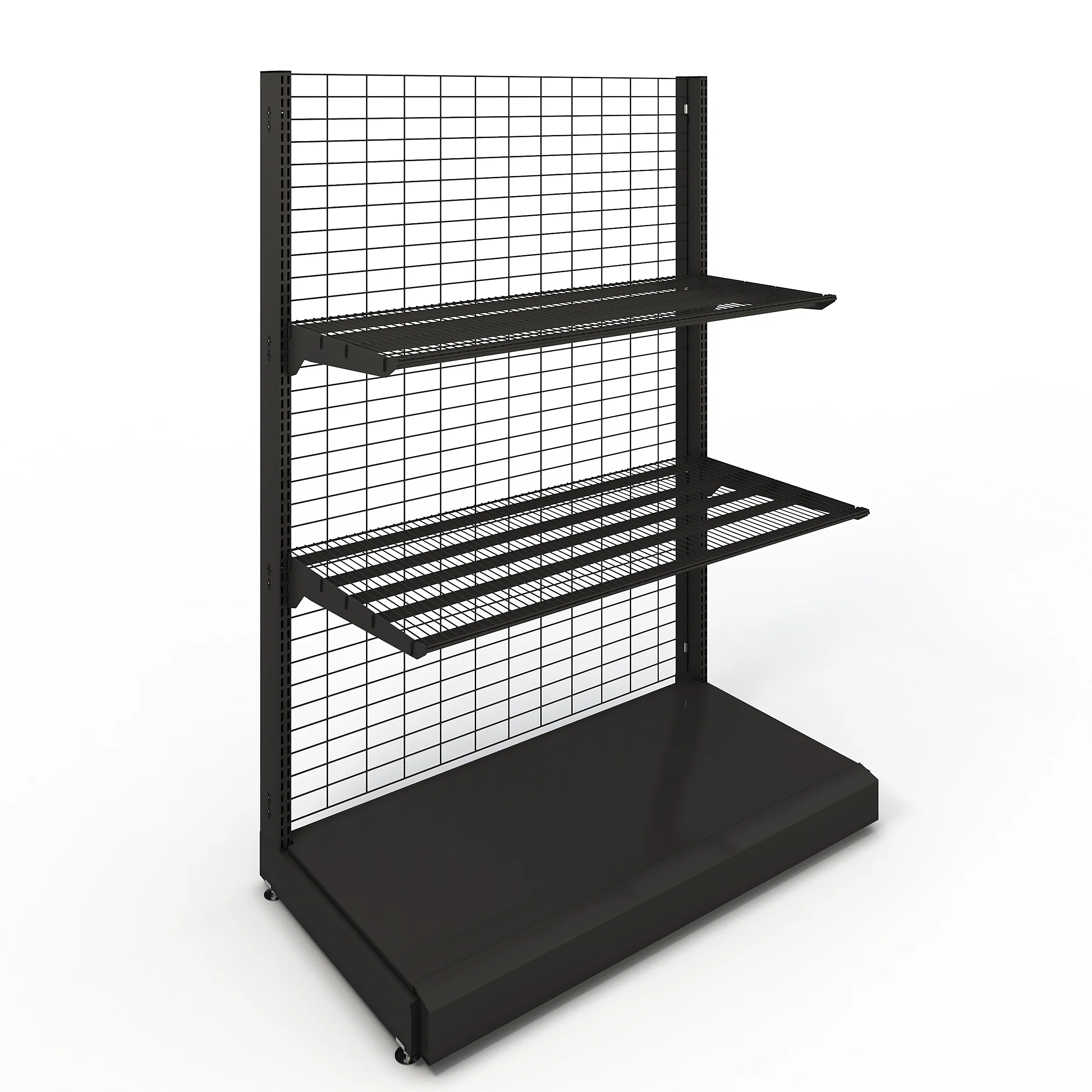Floor Standing Mesh Gondola Shelving Metal Wire Net Display - Buy ...
