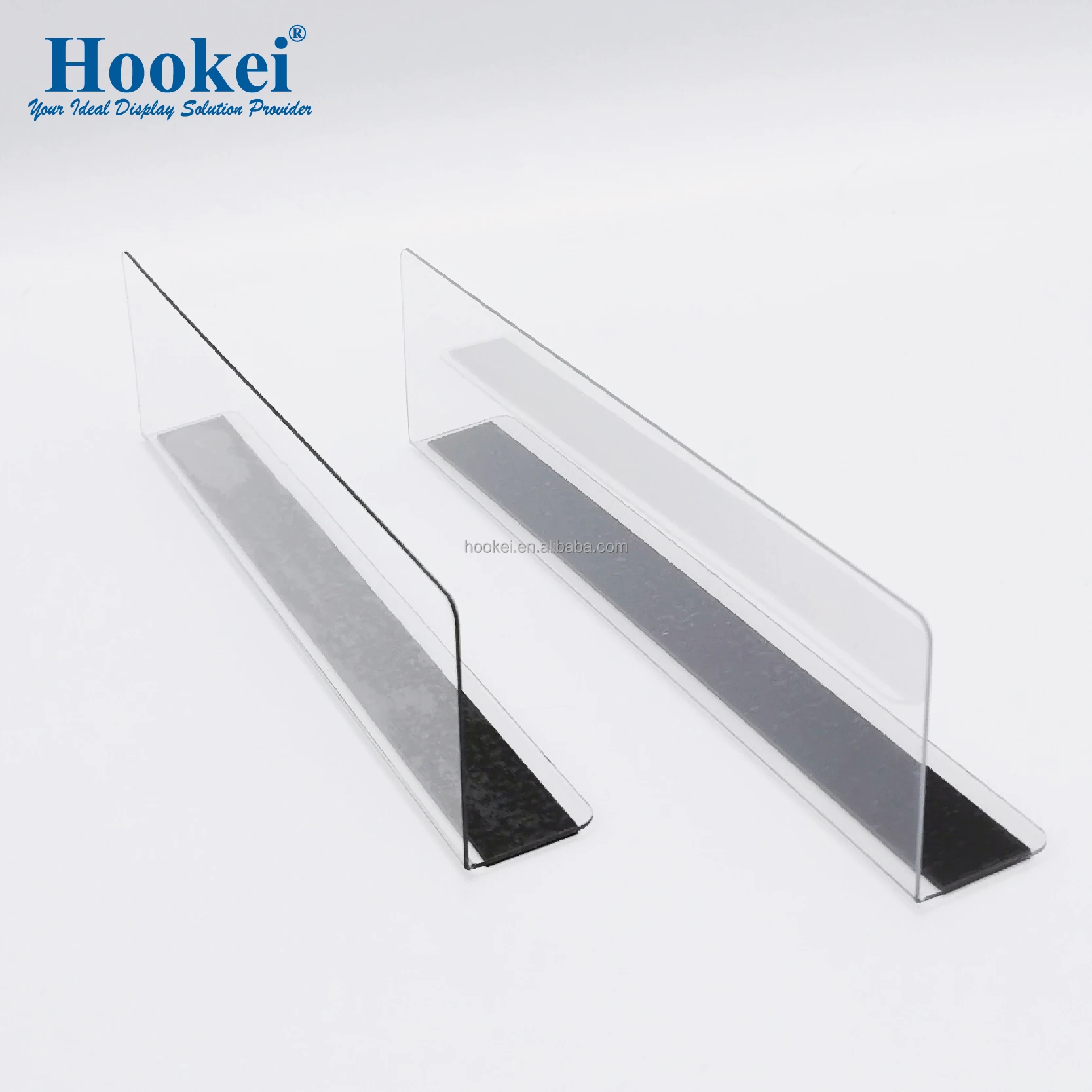 Hgh Quality Customized Clear PVC Shelf Dividers L Shape Supermarket ...