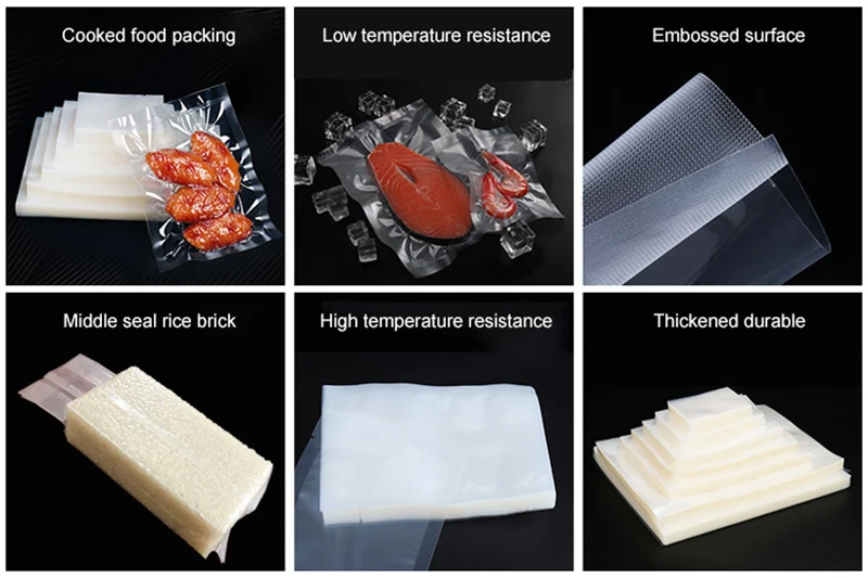 Stock Clear Nylon Pa Pe Laminated Plastic Vacuum Bags Food Storage ...