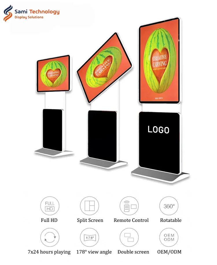 Samidisplay 55 Inch 4K Display Stand Lcd Advertisement Interactive ...