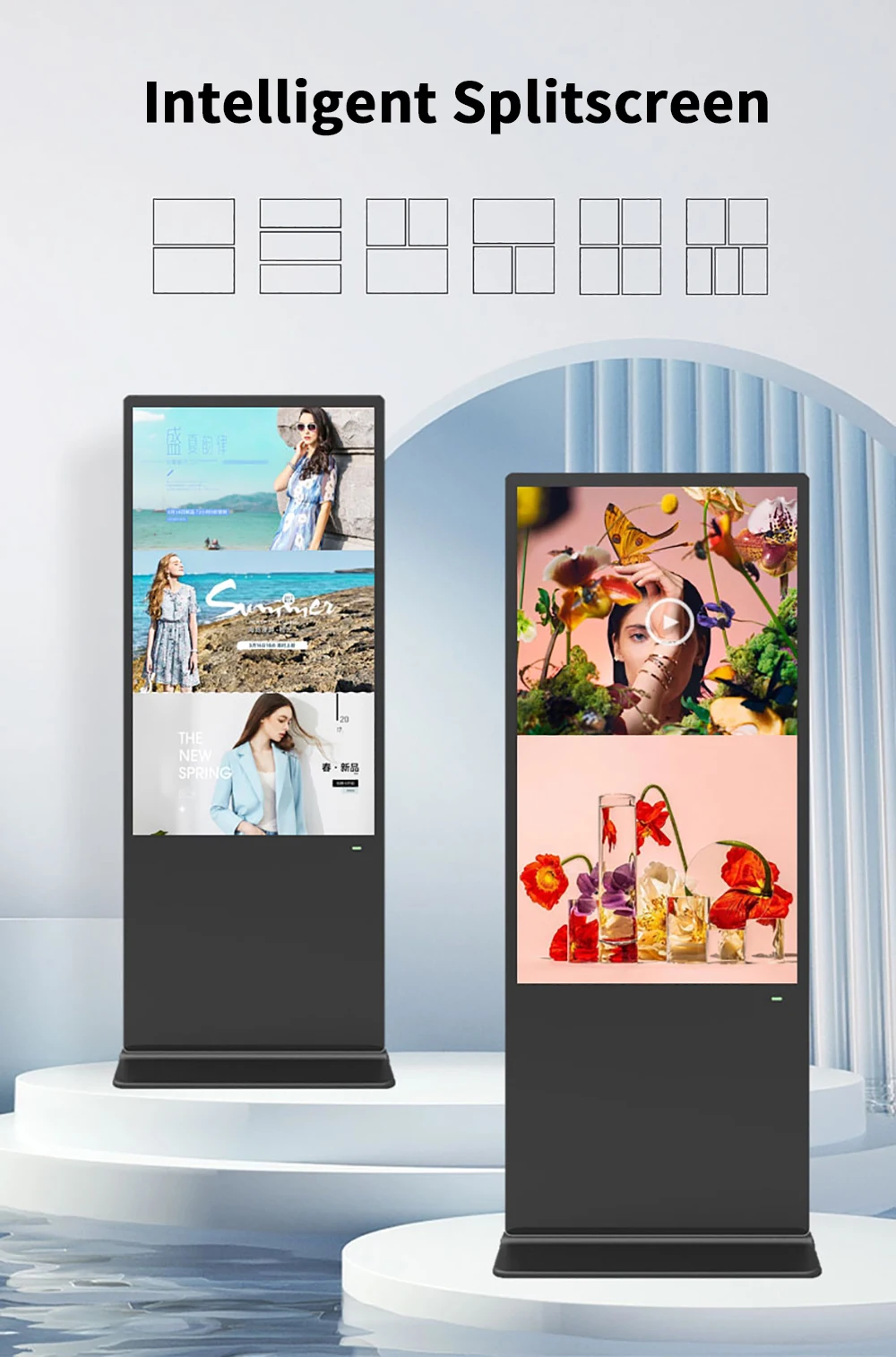 Indoor 50 Inch Advertising Screen Display Hd Infrared Touchscreen ...