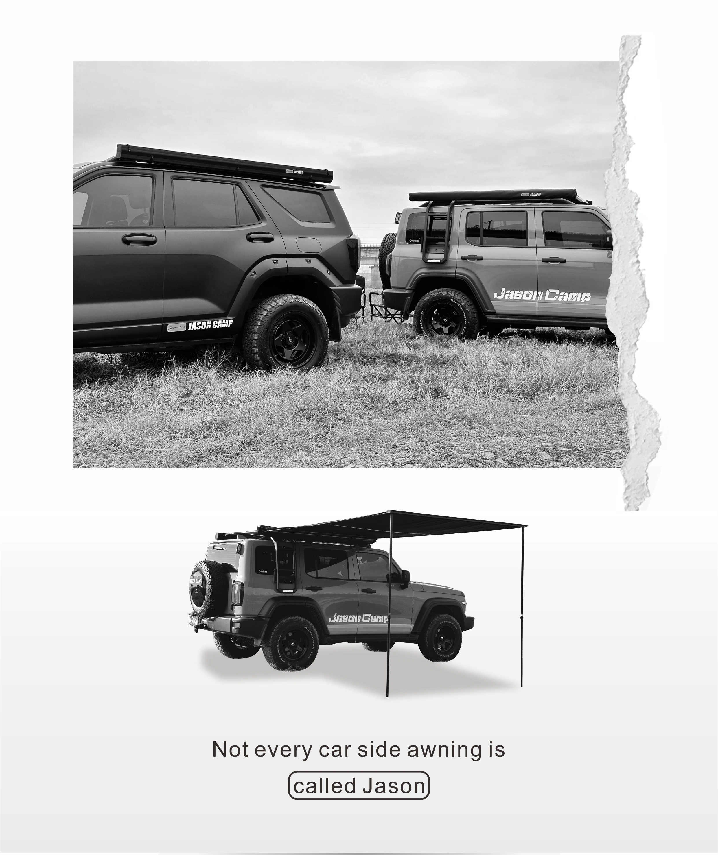 Jason Camping Awning All-black Sunscreen Waterproof Outdoor Family ...