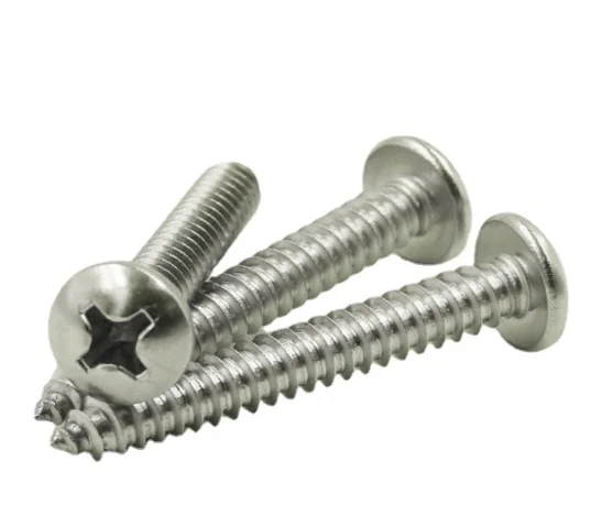 304 Stainless Steel Self-tapping Cross Round Head Screws Cross Slot Pan ...