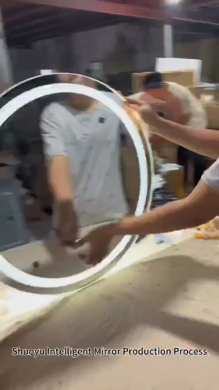 Modern Led Round Touch Screen Defogger Designed Framed Smart Bathroom ...