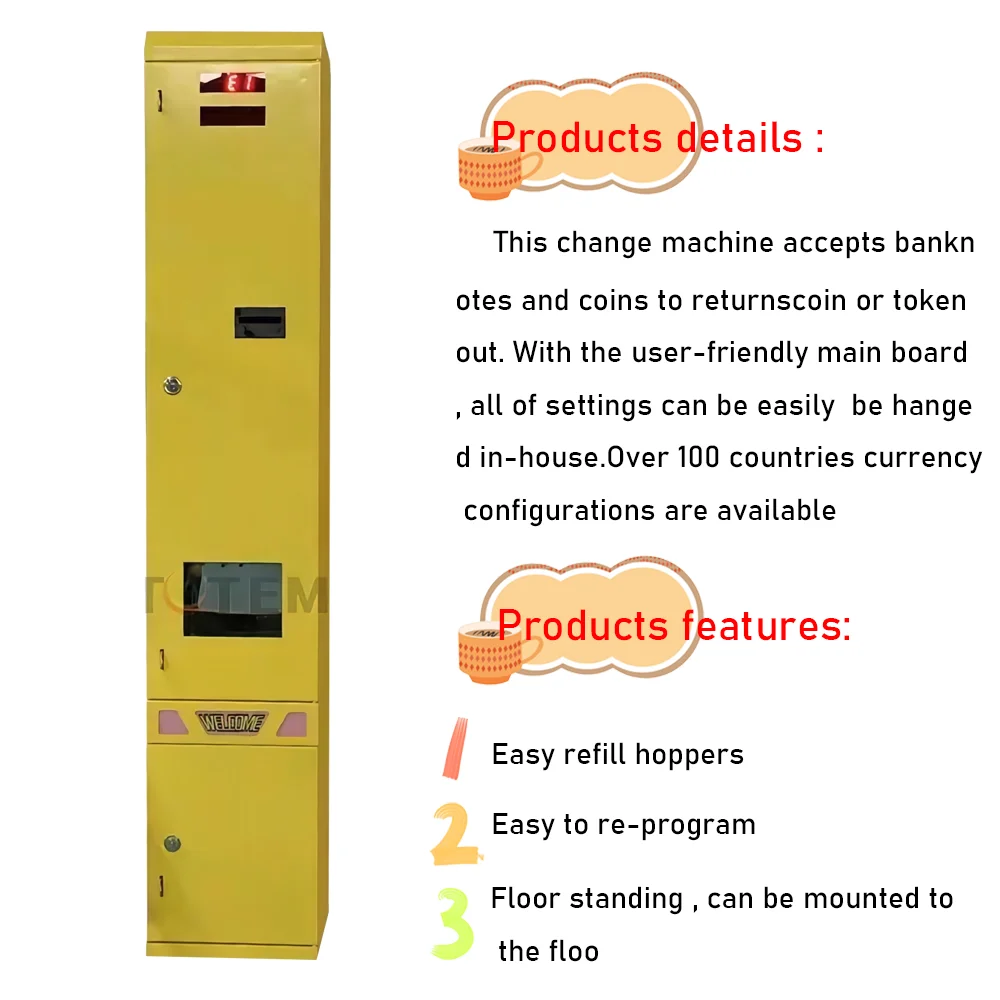 Anti-Jamming Bill to Coin Changer Machine Coin Exchange Machine Bill ...