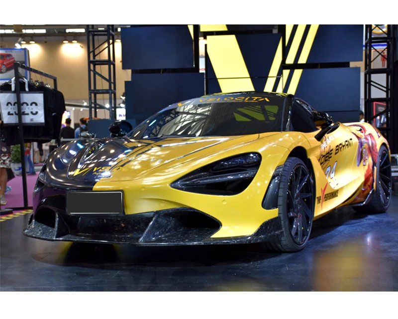 Dry Carbon Fiber Fiberglass Front Rear Bumper Set Wide Bodykit Rear ...