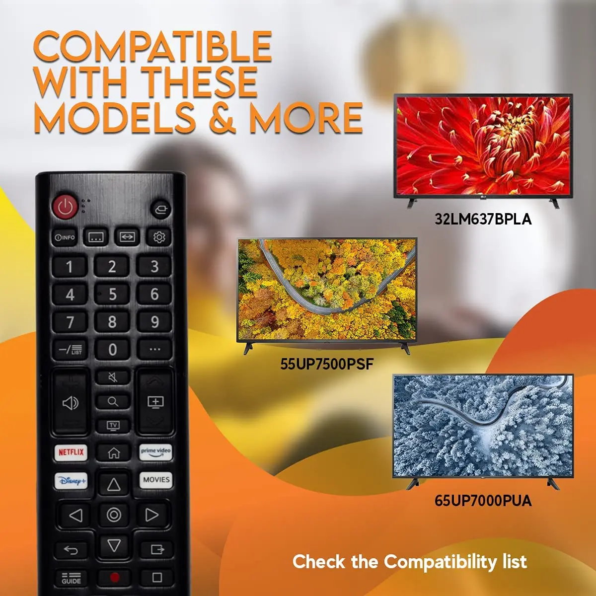 Akb76037603 Remote Control Universal Gaxever Use For Lg Led Oled Lcd ...