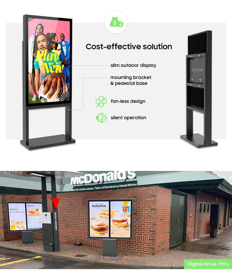 Fanless Outdoor Advertising Screen - 4K Digital Signage