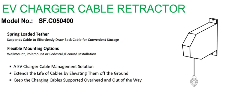 EVCA Cord Retractor - Efficient L2 EV Charger Cable Management